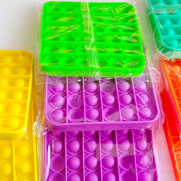 Toys | Square Solid Color Pop It Fidget Toy | Poshmark